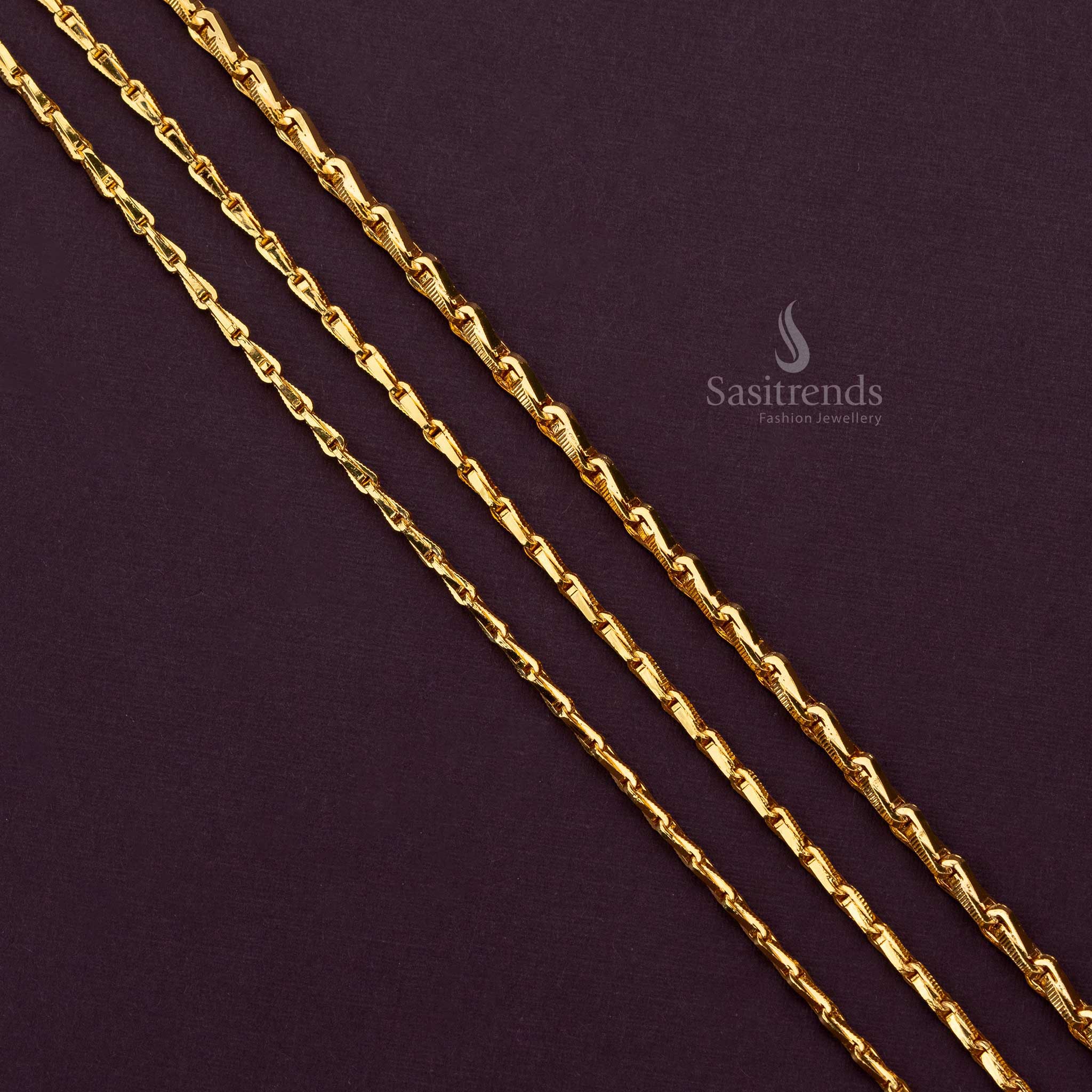 Guaranteed Micro Gold Plated Wheat (Gothumai) Chain - Sasitrends