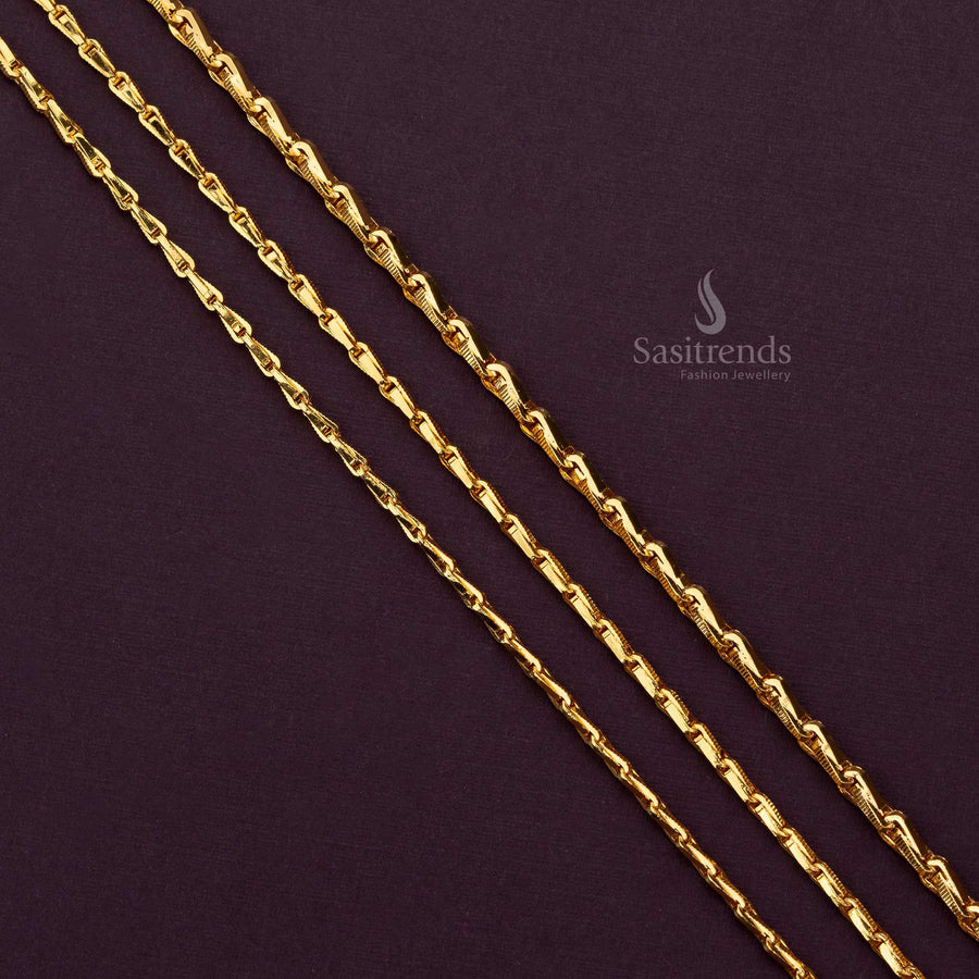 One Gram Micro Gold Plated Guaranteed Chains – Sasitrends