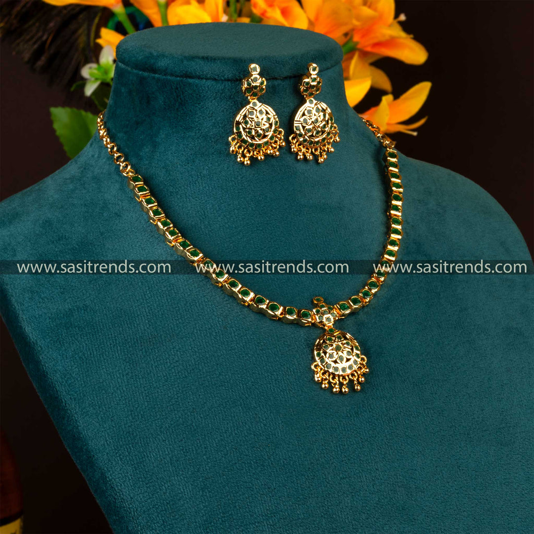 Traditional Attigai Jewellery Set - One Gram Gold Plated – Sasitrends