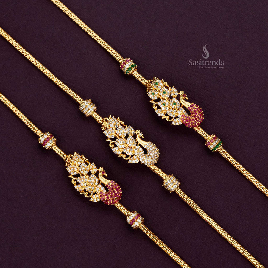 One Gram Micro Gold Plated Guaranteed Mugappu Chains – Sasitrends