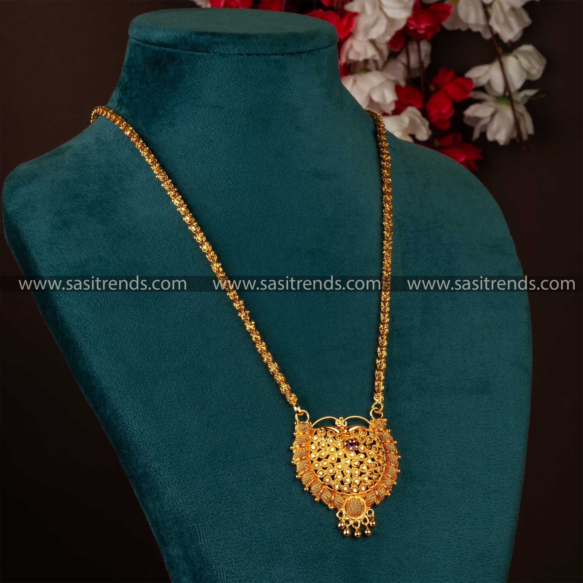 Sasitrends - One Gram Micro Gold Plated Dasavatharam Leaf Designer ...