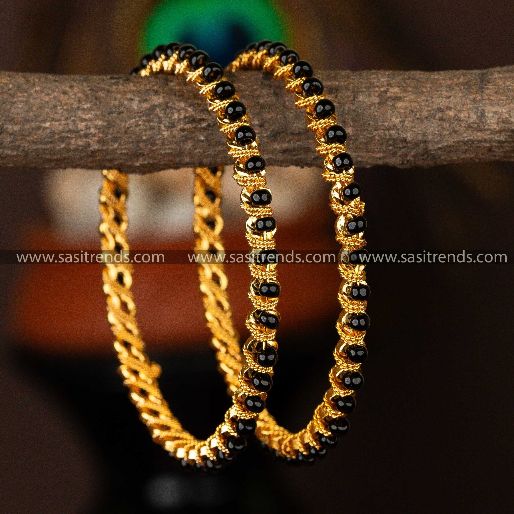 Exquisite Micro Gold Plated Pavalam Stone Bangles | Festive Collection ...