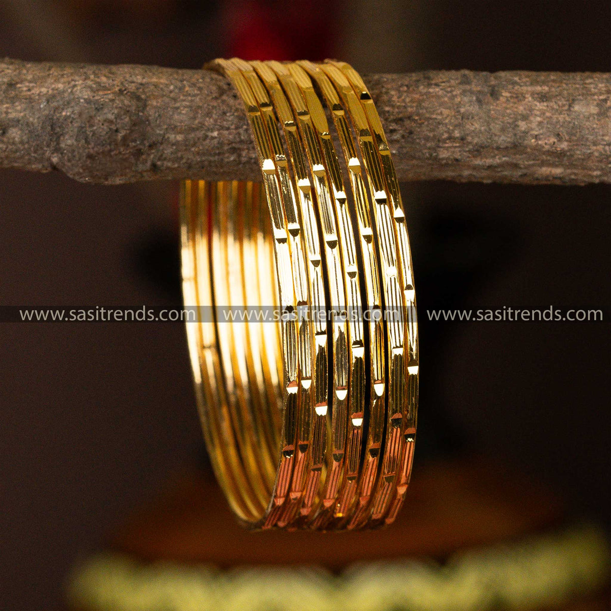 New Arrival: Exquisite Micro Gold Plated Thin Size Bangles - Set of 8 ...