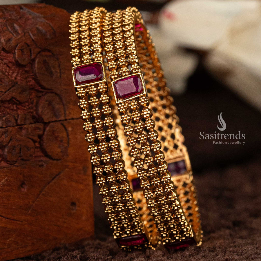 Premium Temple Bangles – Sasitrends