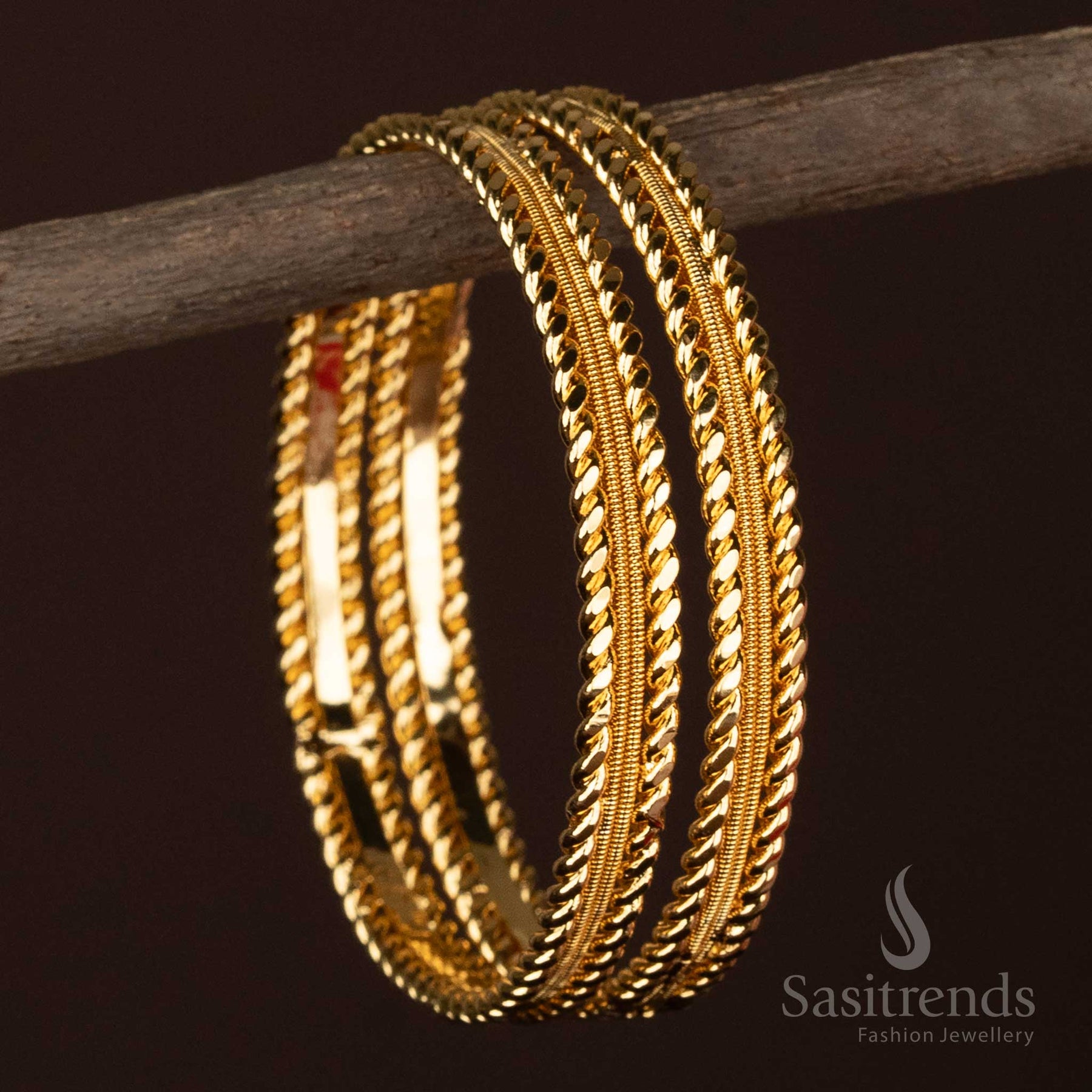 One Gram Micro Gold Plated Designer Bangles – Guaranteed Finish ...