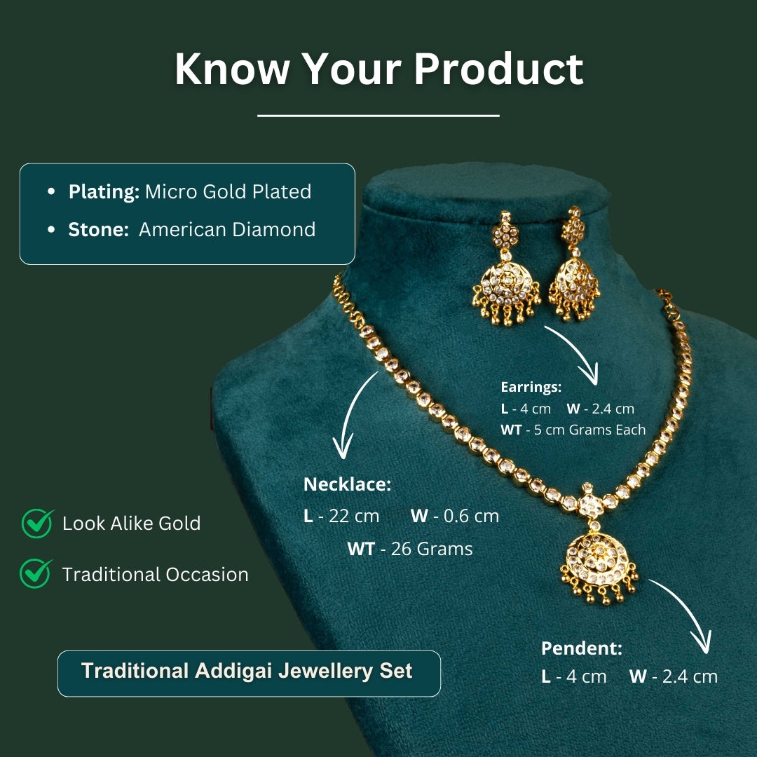 Traditional Attigai Jewellery Set - One Gram Gold Plated – Sasitrends
