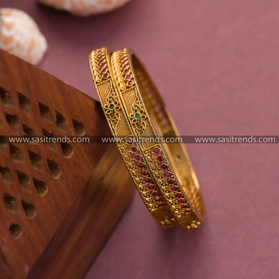 Premium Temple Bangles – Sasitrends