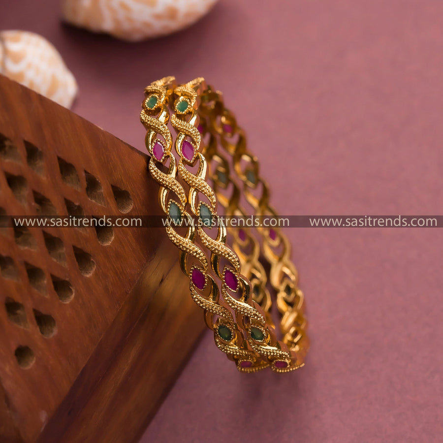 Premium Temple Bangles – Sasitrends
